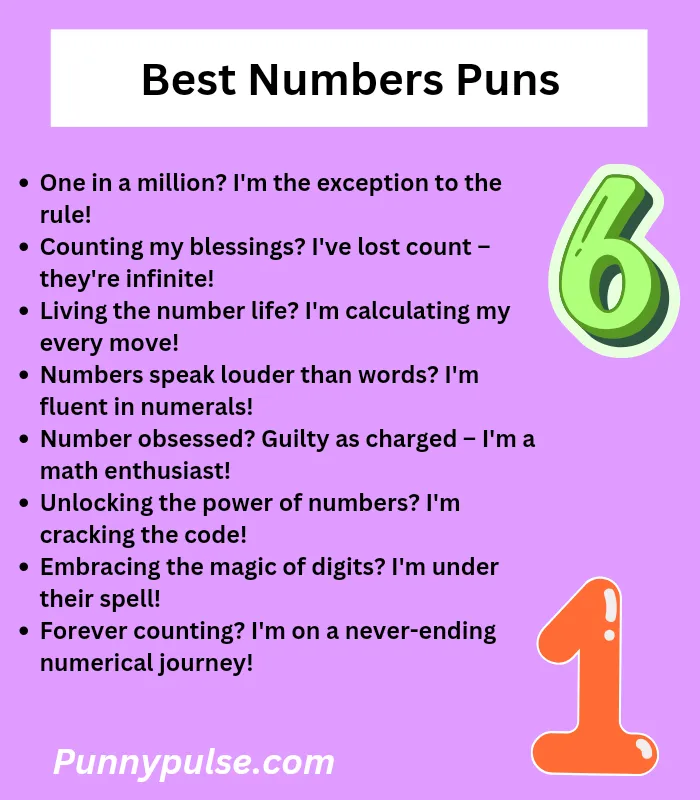 187+ Hilarious Numbers Puns to Add Up the Laughter!