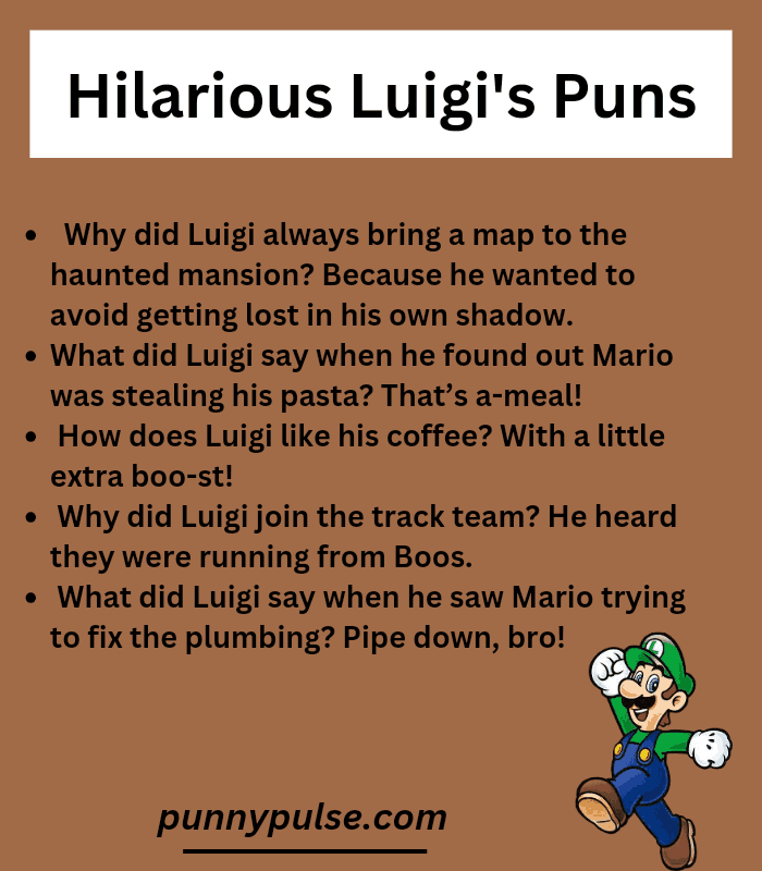 150+ Hilarious Luigi Puns That'll Make You Say Mamma Mia!