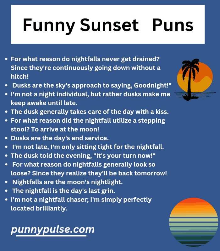 113+ Gorgeous Sunset Puns That'll Light Up Your Day!