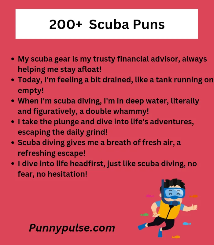 161+ Fin-tastic Scuba Puns to Make You Bubble with Joy - Punny Pulse