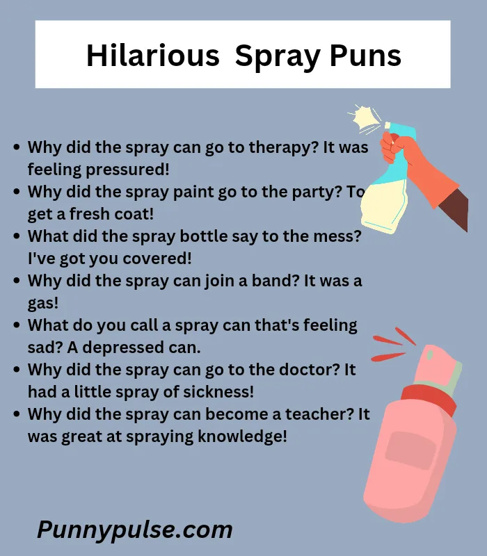 219+ Funny Spray Puns That'll Have You Laughing Out Loud (2025)