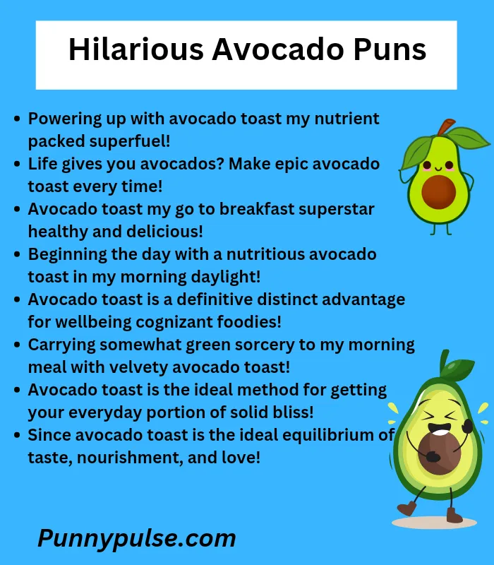 165+ Hilarious Avocado Puns for Your Daily Dose of Green Goggles.....