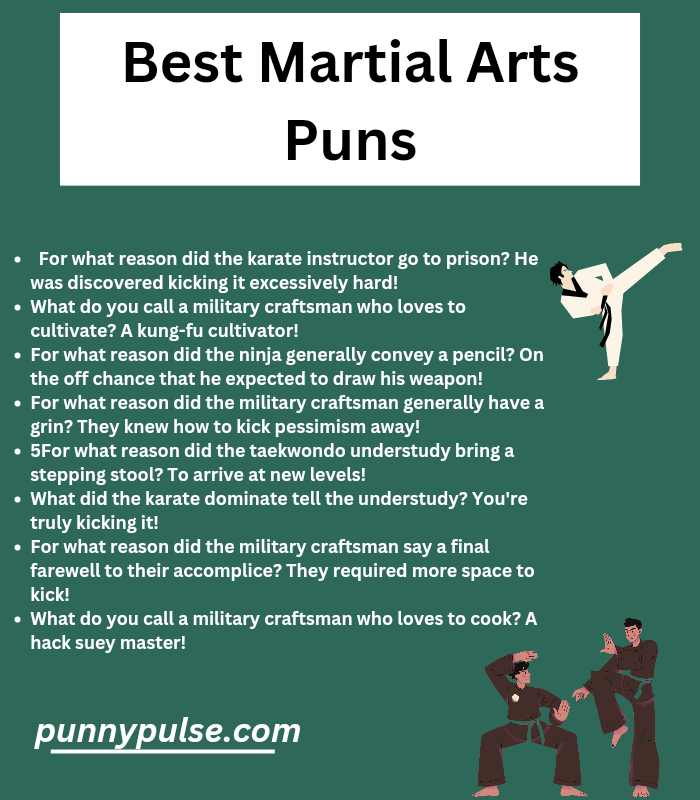148+ Martial Arts Puns That Pack a Punch and Kick Up the Laughter ...