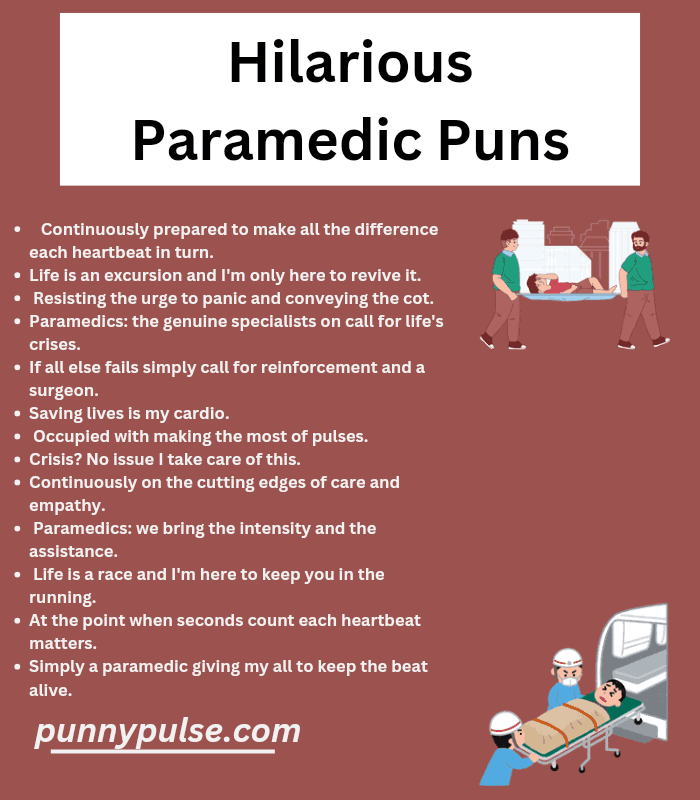 147+ Hilarious Paramedic Puns That Will Have You Laughing Through the Sirens - Punny Pulse
