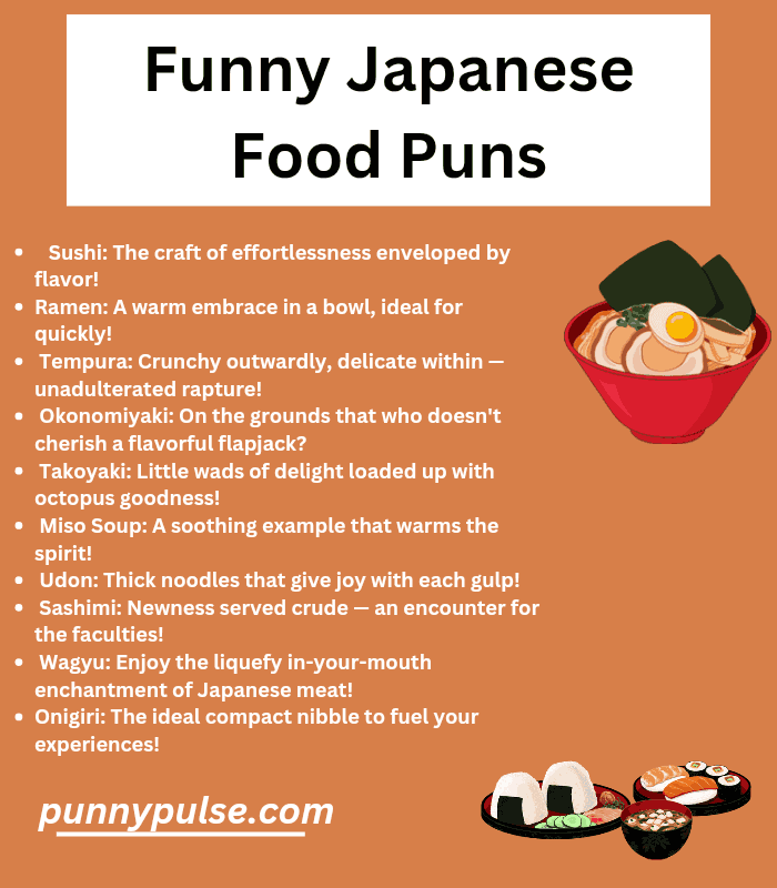 137+ Japanese Food Puns That Are Soy Funny - Punny Pulse