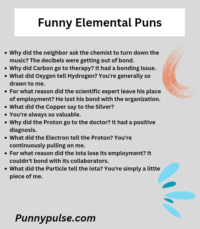 165+ Elemental Puns That Are Sure to Spark Your Humor