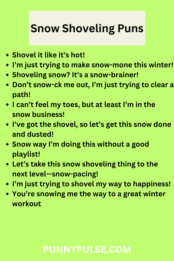 150+ Snow Shoveling Puns to Spark Joy This Winter
