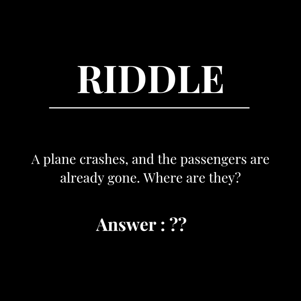 147+ Plane Crash Riddles to Keep You Guessing