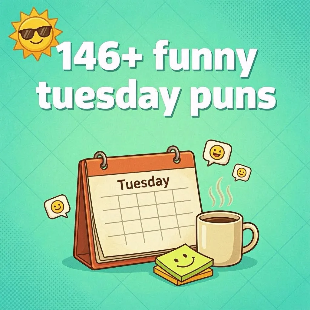 146+ Funny Tuesday Puns for Work, Social Media, and Captions (2026)